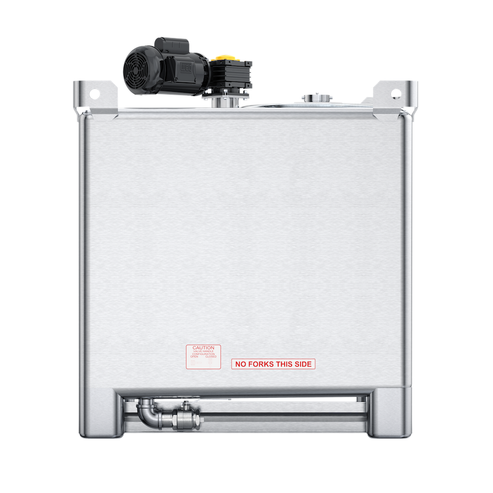 350 Gal SS Tote & Mixer System (2500cps) — Mixer Direct