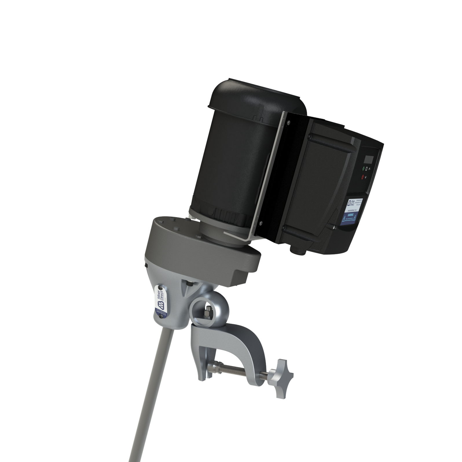 Electric Gear Drive Heavy Duty Clamp Mount Mixer — Mixer Direct